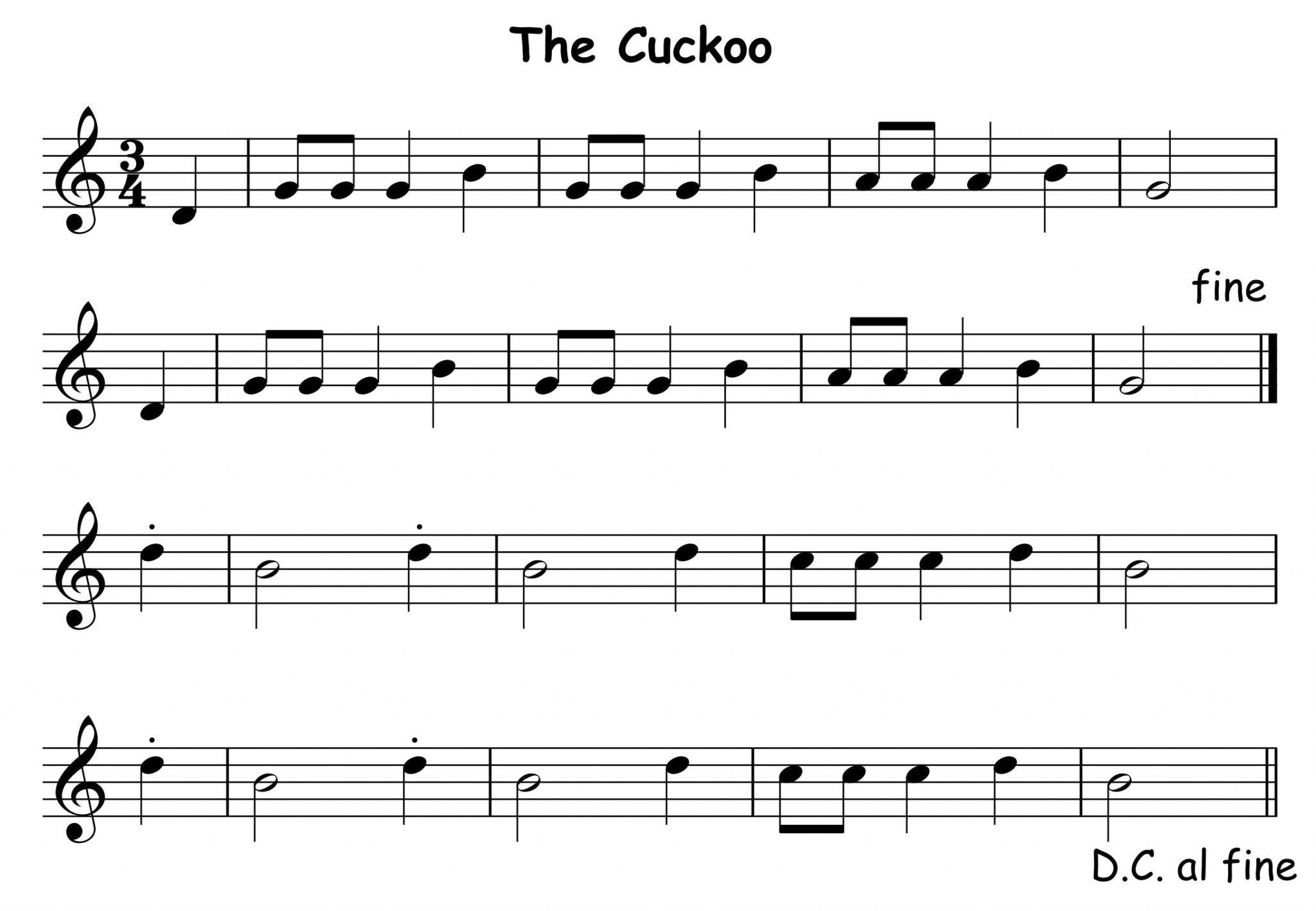 The Cuckoo | Vicki's Virtual Music Room